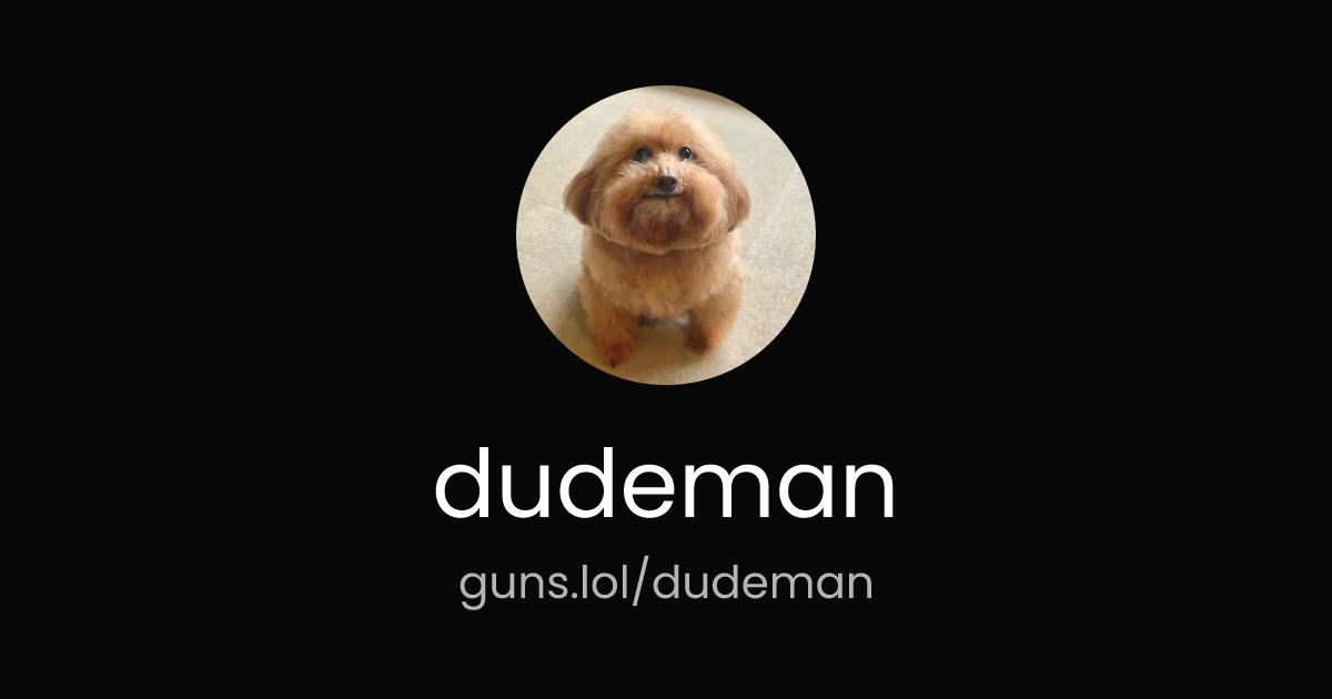 @dudeman | guns.lol